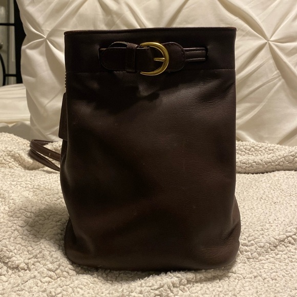 Coach | Bags | Coach Brown Leather Cinch Bag | Poshmark